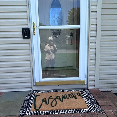 Hello Cursive Font Exterior Coir Welcome Door Mat - Etsy