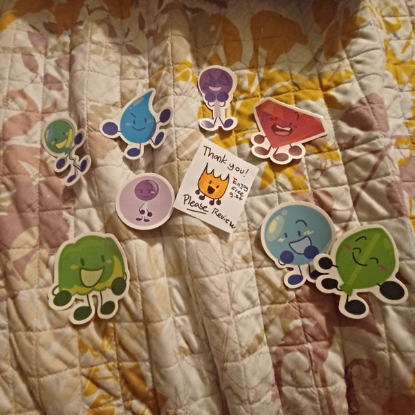 Battle for Dream Island HAVE COTS Sticker Pack - Bfb Fan Art - Bfdi - Leafy BFDI - Teardrop Bfdi ...