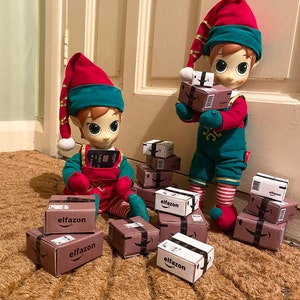 Christmas Elf Sized Elfazon Boxes amazon Elf Prop Idea - Etsy Australia