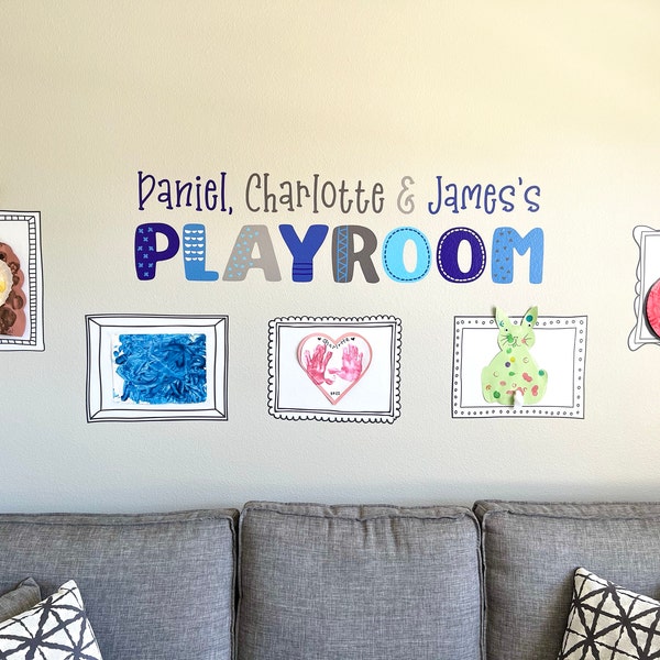Kids Art Display Frames - Photo Frames - Wall Stickers - Peel and Stick ...