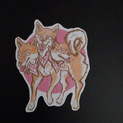 Cerberus Decals/bumper Stickers pug Pomeranian Corgi Shiba - Etsy