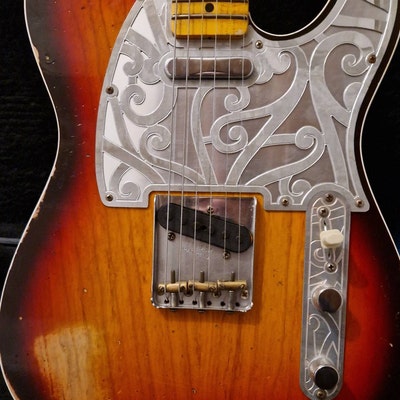 Engraved Telecaster Pickguard & Control Plate SET Unique Handmade ...