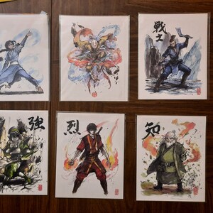 PRINT Ninja Japanese Calligraphy With Original Painting Sumie | Etsy