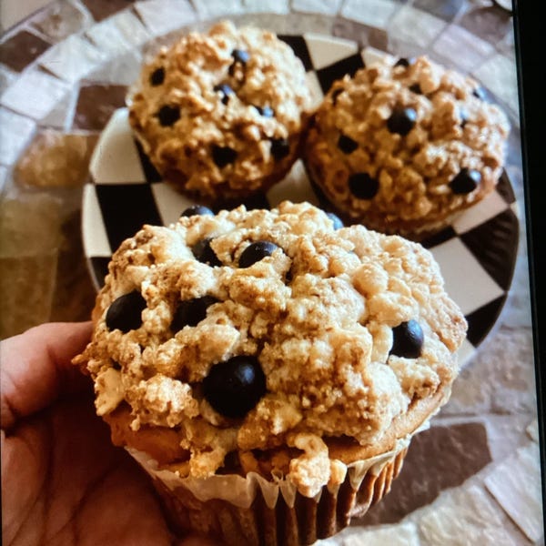 FAKE Blueberry JUMBO Muffins (set of 3) - Etsy