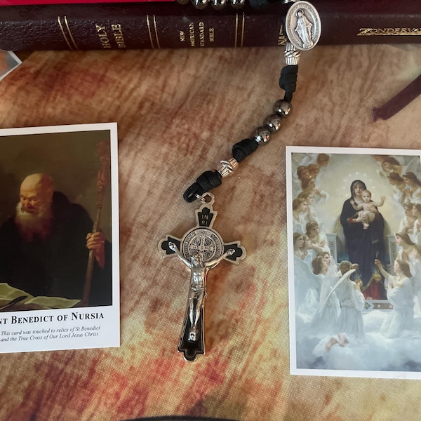 Miniature 9 Crusader Templar Red Cross Anglican Rosary. 6mm Stainless ...