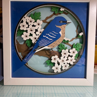 3d Bluebird Shadow Box Svg, 3d Layered Svg, 3d Svg, Svg Files for ...