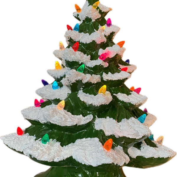 Ceramic Christmas Tree Ready to Paint 7 Inch Tree Tree With Lights and ...