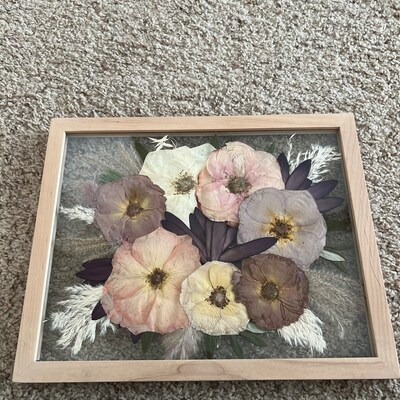 11x14 Custom Floral Shadow Box Wedding Flower Shadow Box Funeral ...