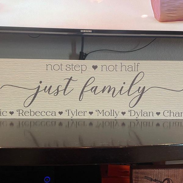Not Step Not Half Just Family Sign | Blended Family Sign | Gift for ...
