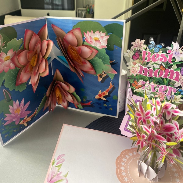 Fluttering Bee Bloom: 3D Bee Pop-up Greeting Card Ideal for Any ...