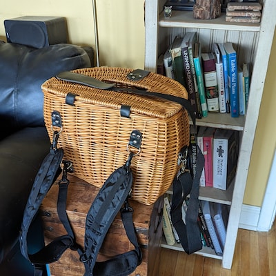 Large Foraging Basket Backpack Wicker - Etsy
