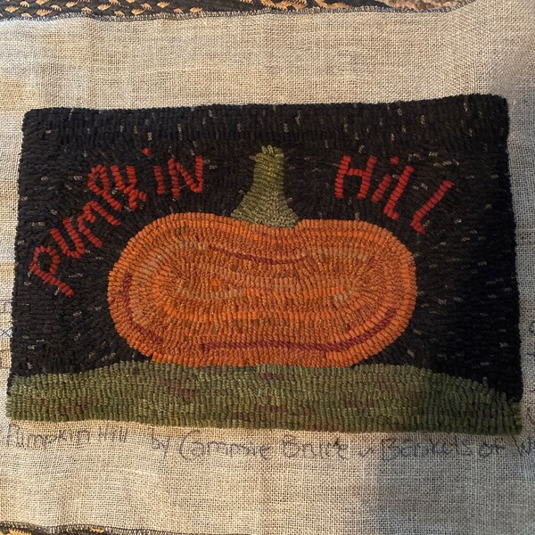 Primitive Folk Art Rug Hooking Pattern Sunflowers & Pumpkins - Etsy