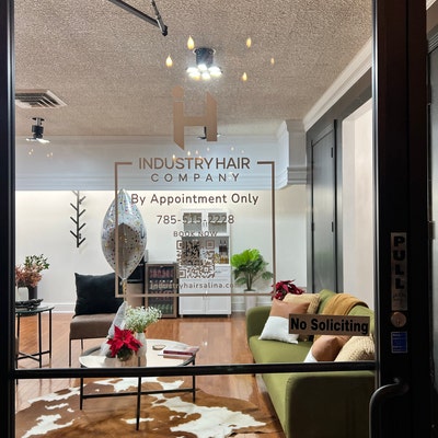 Custom Storefront Window Welcome Sign With QR CODE Business Hours Vinyl ...