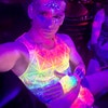 Men's Holographic Sparkle Tank Top Singlet Silver Burningman Stretch ...