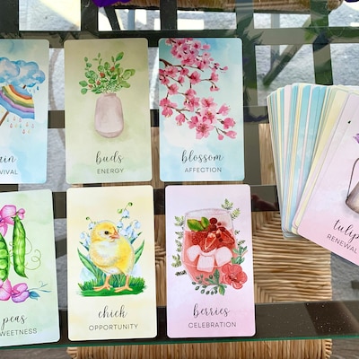 Spring Equinox Oracle Card Deck With 50 Cards and PDF Guidebook - Etsy