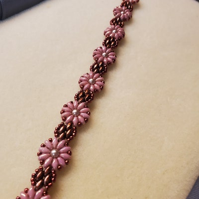 Tutorial Pattern for Beaded Sunflowers Daisy Chain Superduo Bracelet - Etsy