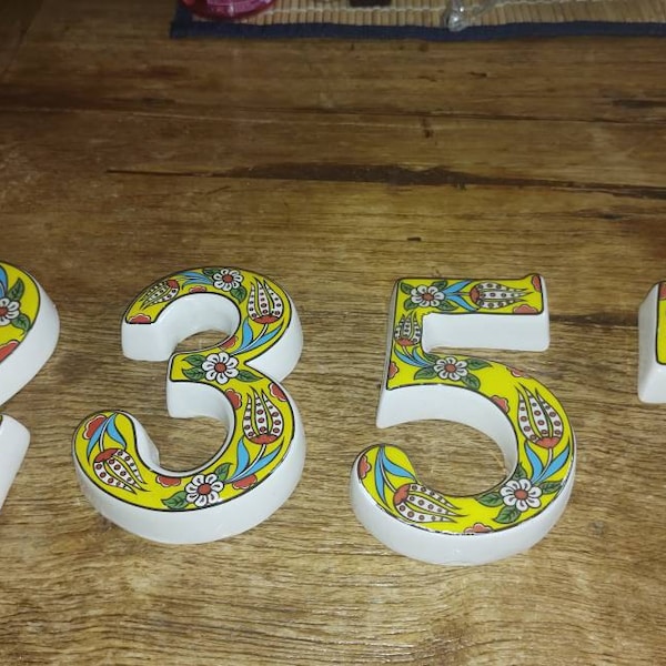 Exquisite Handmade Turkish Ceramic House Numbers, Ceramic Address ...