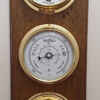 Tabic Solid Brass Barometer With Built in Hygrometer and Thermometer ...
