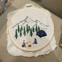 Camping Hand Embroidery Pattern - Camping Trip - PDF - Instant Download ...