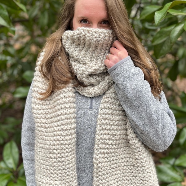 CROCHET PATTERN Crochet Infinity Blanket Scarf, Chunky the Jacmel - Etsy