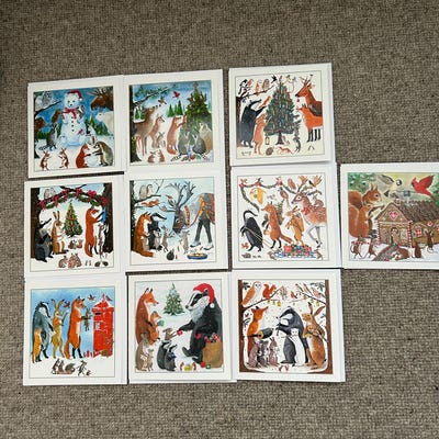 The Christmas Postbox, Christmas Card, Printed Inside, Philately, Stamp ...