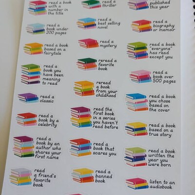 Reading Challenge Planner Stickers Reading Planner Stickers Reading ...