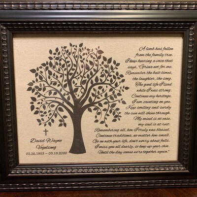 A Limb Has Fallen From the Family Tree, Memorial Gift for Loss of ...