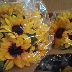 CHOOSE RIBBON COLOR Sunflower Bouquet Sunflower Bridal | Etsy