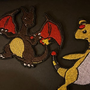 Charizard Iron on Patch Shiny Metallic Embroidered. Pokemon Patch. - Etsy