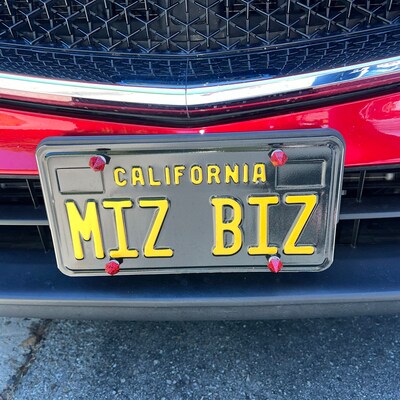 Pretty Resin Neon Green License Plate Frame for Women Bright Glitter ...