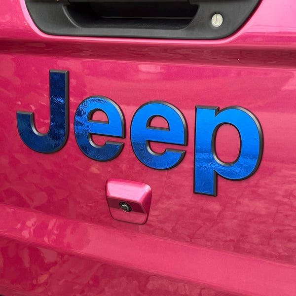 Chrome Jeep Emblem Sticker Decal, Wrangler JK, TJ, JL, Gladiator ...