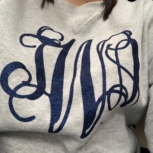 Monogrammed Sweatshirt Monogram Sweater Crewneck Gift for Her Gift ...