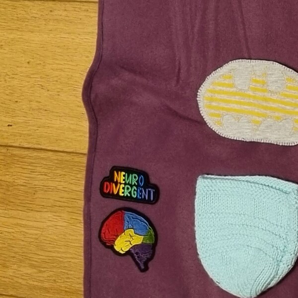 Neurodivergent Iron on Embroidered Patch Colourful Rainbow ...