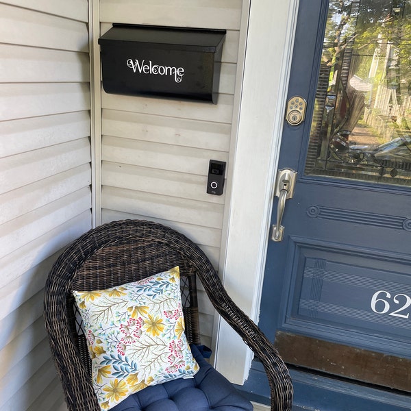 Scrolling Welcome Vinyl Decal - Welcome Vinyl Sticker - Welcome Door ...