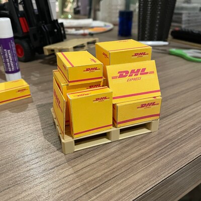 Mini DHL Express Shipping Box Template, Instant Download Printable ...