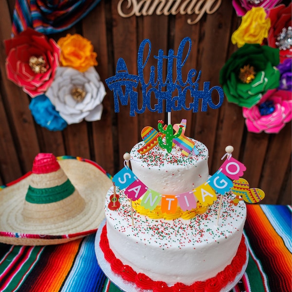 Fiesta Cake Topper, Fiesta Birthday, Colorful Cake Topper, Fiesta Party ...