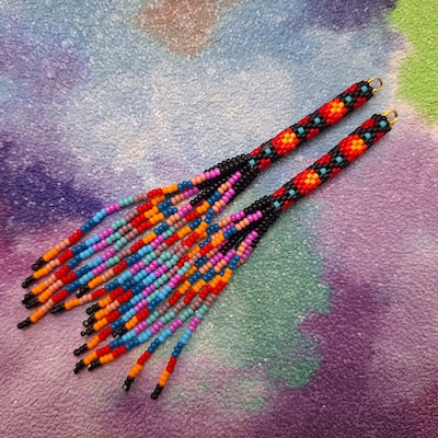 ORIGINS Beaded Fringe Hoop Earring Kit, Seed Bead Earring Kit - Etsy