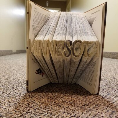 A CUSTOM WORD Book Folding Pattern in Brushstroke Alphabet. DIY ...