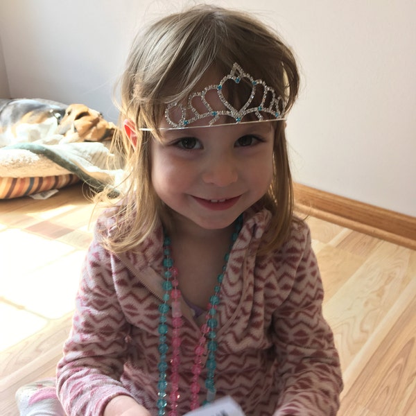 Sparkly Silver Heart Tiara: Flower Girl Princess Crown - Etsy
