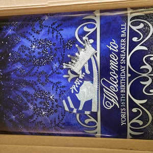 Royal Blue Gold Prince Menu Blue Gold Baby Shower Menu - Etsy