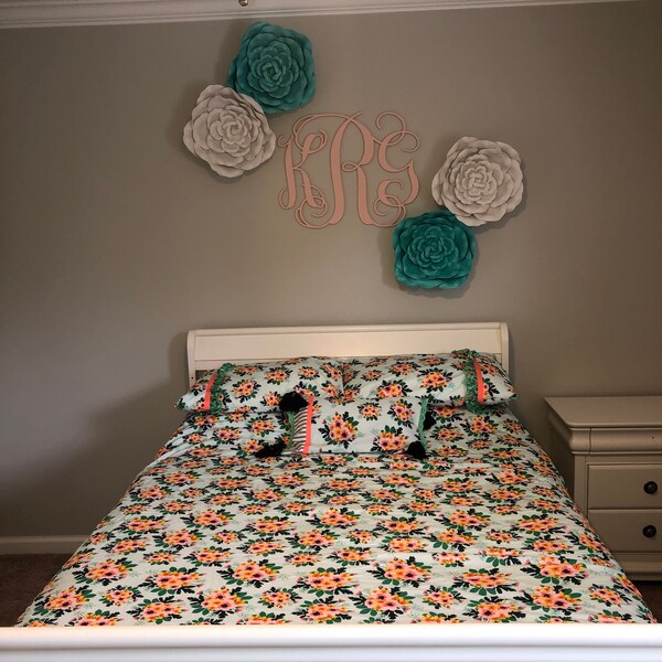 Custom Monogram, Personalized Wood Sign, Wooden Name, Rustic Cursive ...