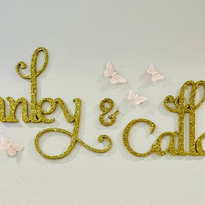 24 Inch GOLD Letters Wooden Monogram Personalized Initials - Etsy