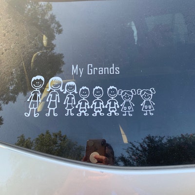 Stick People Family Decal, Stick Family Sticker, Car Window Decal ...