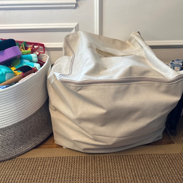 Handmade Heavy-duty Real Canvas Storage Bag, Fabric Cube Tote Bag - Etsy