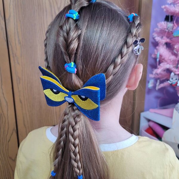 Math Hair Bow Pi Square Root Hair Clip Embroidered Back to School ...