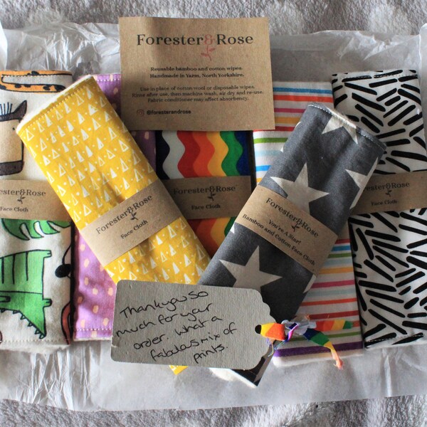 Four Country Cottage Face Cloths. Bamboo and Cotton. - Etsy