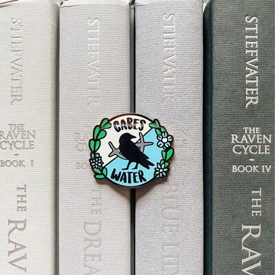Bookish Enamel Pin Raven/ley Lines Book Enamel Pin. Enamel - Etsy