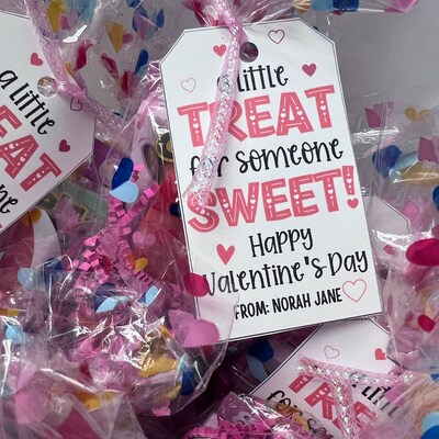 Valentine's Day Tag, Sweet Treat, Valentine Gift Label, Kids School ...
