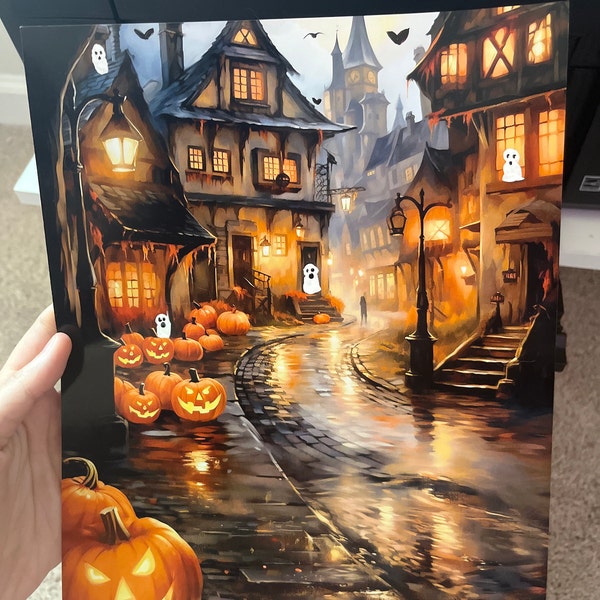 Autumn Wizard Castle Print | Halloween PRINTABLE | Wizarding World ...