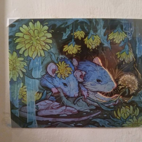 Bookworm Rat Art Print - Etsy